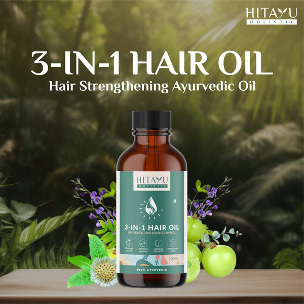 3‑in‑1 Ayurvedic Hair Oil – Hitayu Holistic Healthcare Pvt Ltd